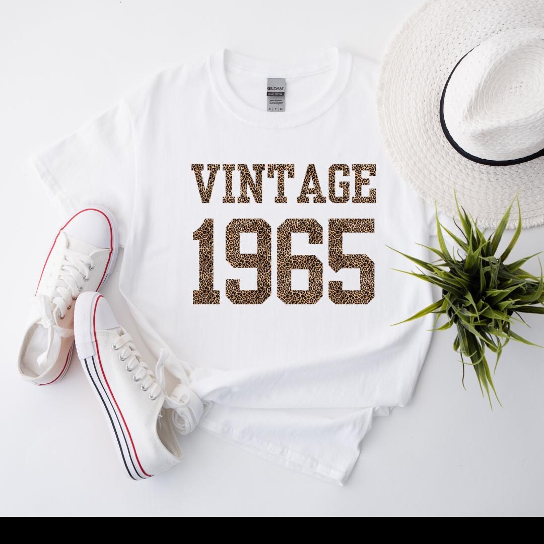 Leopard Print 60th Birthday Shirt, Vintage Retro T-shirt, Gift for Her ...