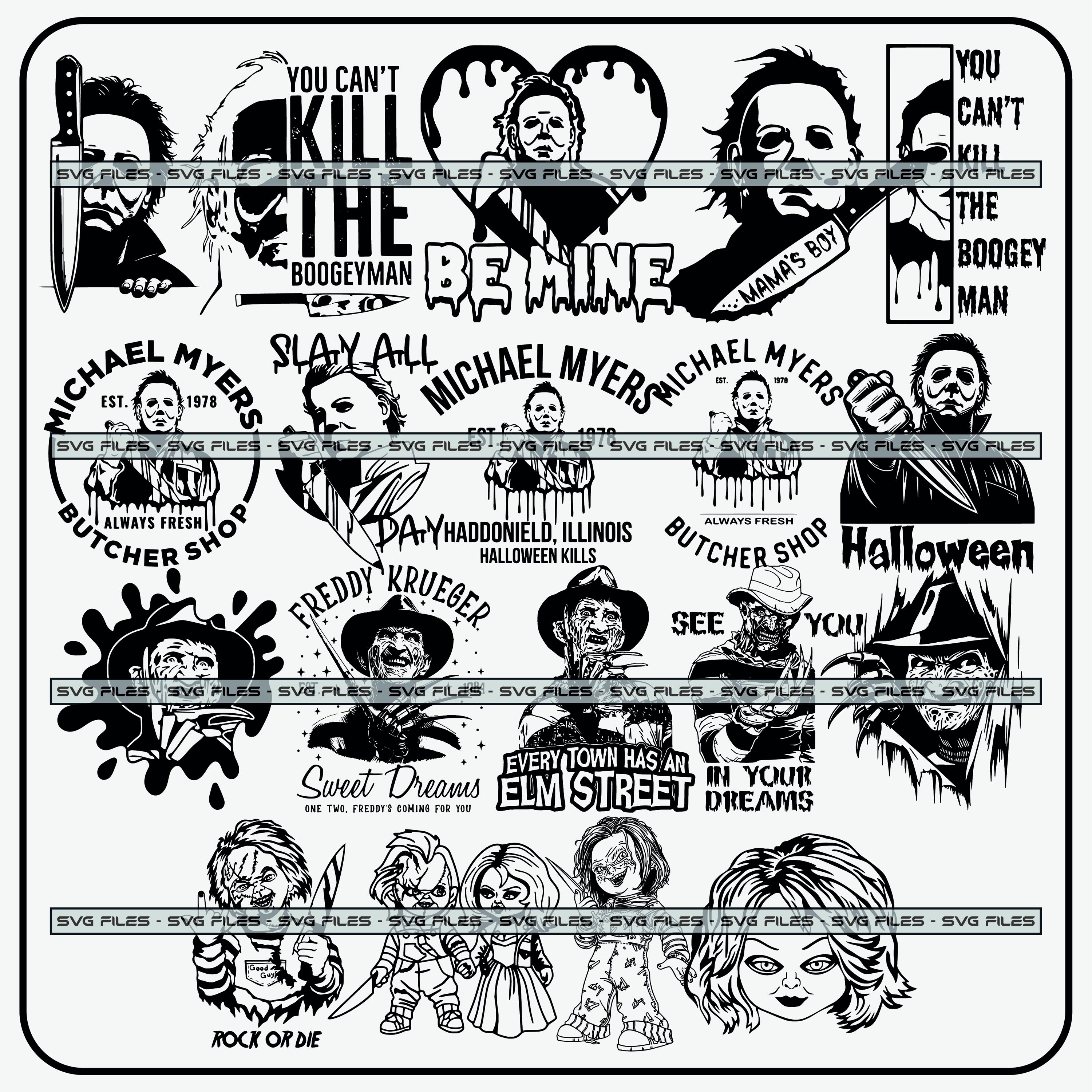 220+ Horror Movie SVG Bundle – Scary Characters, Slasher Icons & Creepy ...