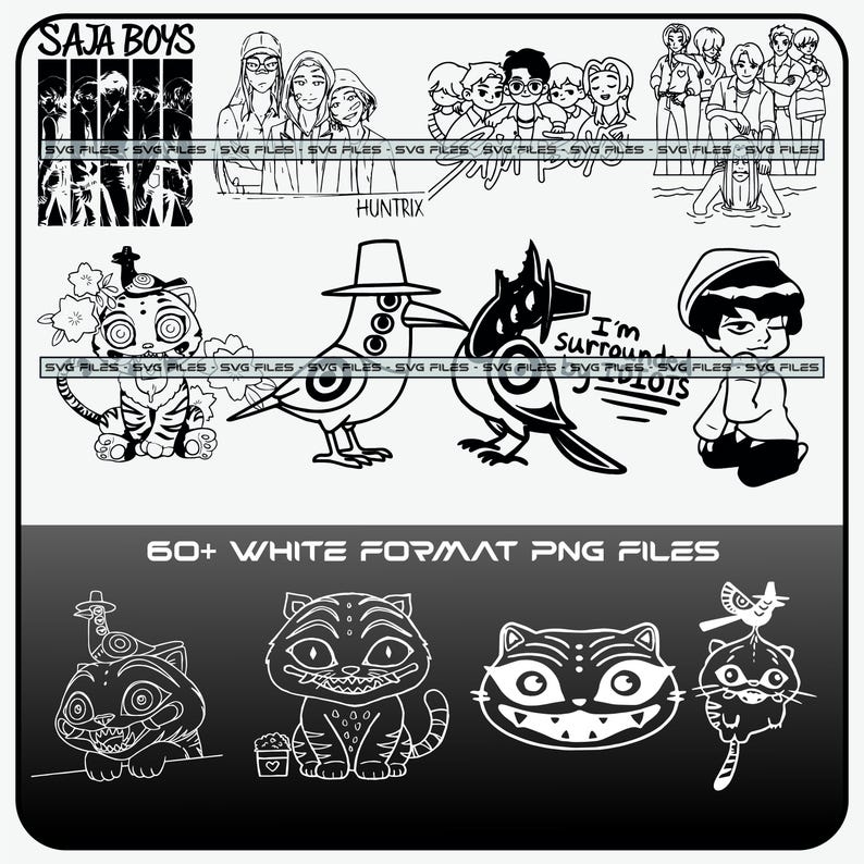 Saja Boys Boy Band Svg Bundle, Girl Dinner Svg, Kpop Demon Movie Svg ...
