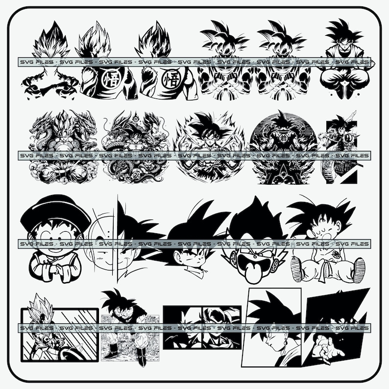 Dragon Ball Z SVG Pack – 190+ Anime Designs for Cricut & Silhouette - Etsy