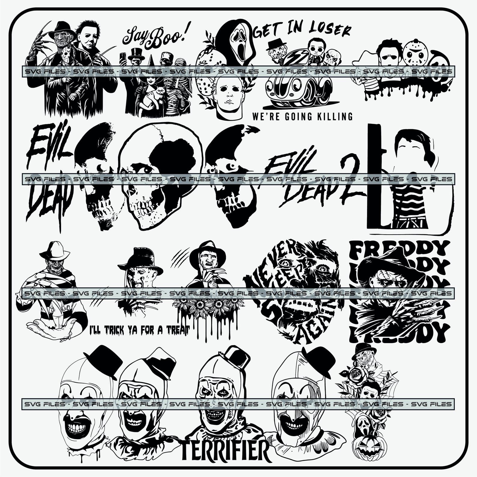 220+ Horror Movie SVG Bundle – Scary Characters, Slasher Icons & Creepy ...