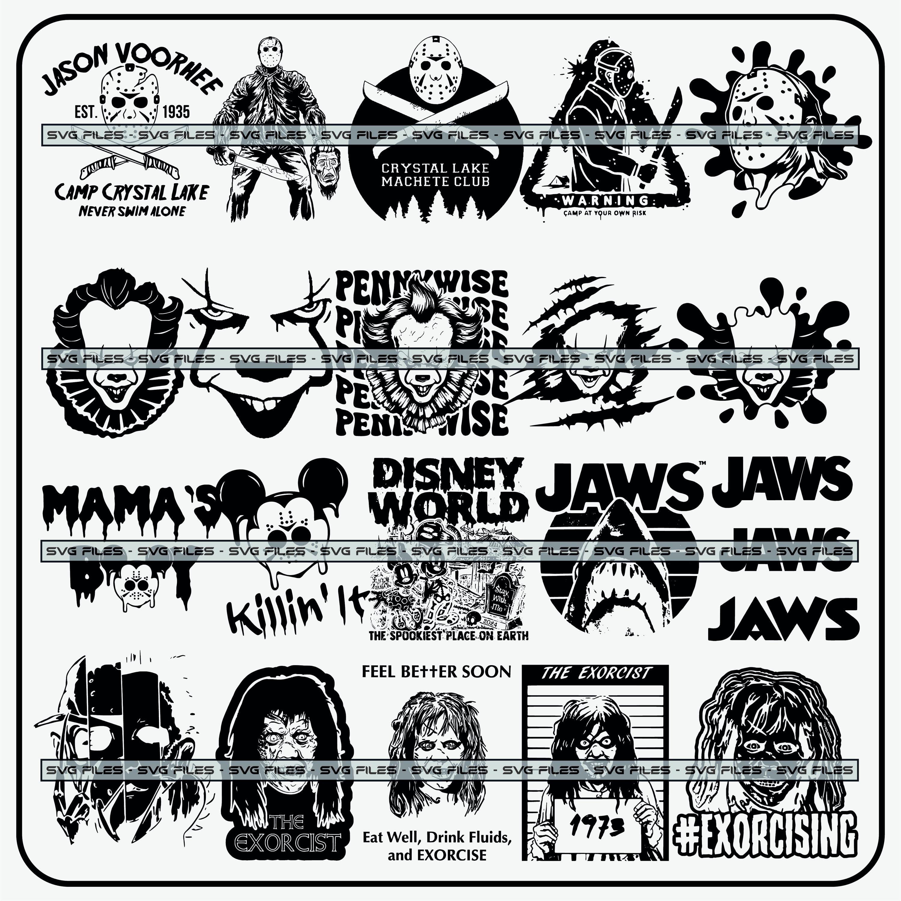220+ Horror Movie SVG Bundle – Scary Characters, Slasher Icons & Creepy ...