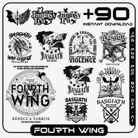 Fourth Wing Dragon Digital Stencil SVG - Etsy