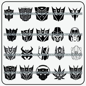 Transformers SVG Pack | 150+ Icons of Optimus Prime, Autobots ...