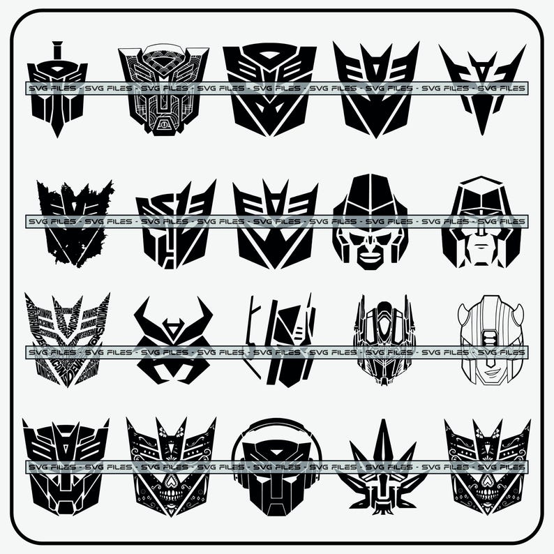 Transformers SVG Pack | 150+ Icons of Optimus Prime, Autobots ...