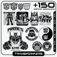 Transformers Autobots Decepticons Logo Insignias SVG Bundle | Vector ...