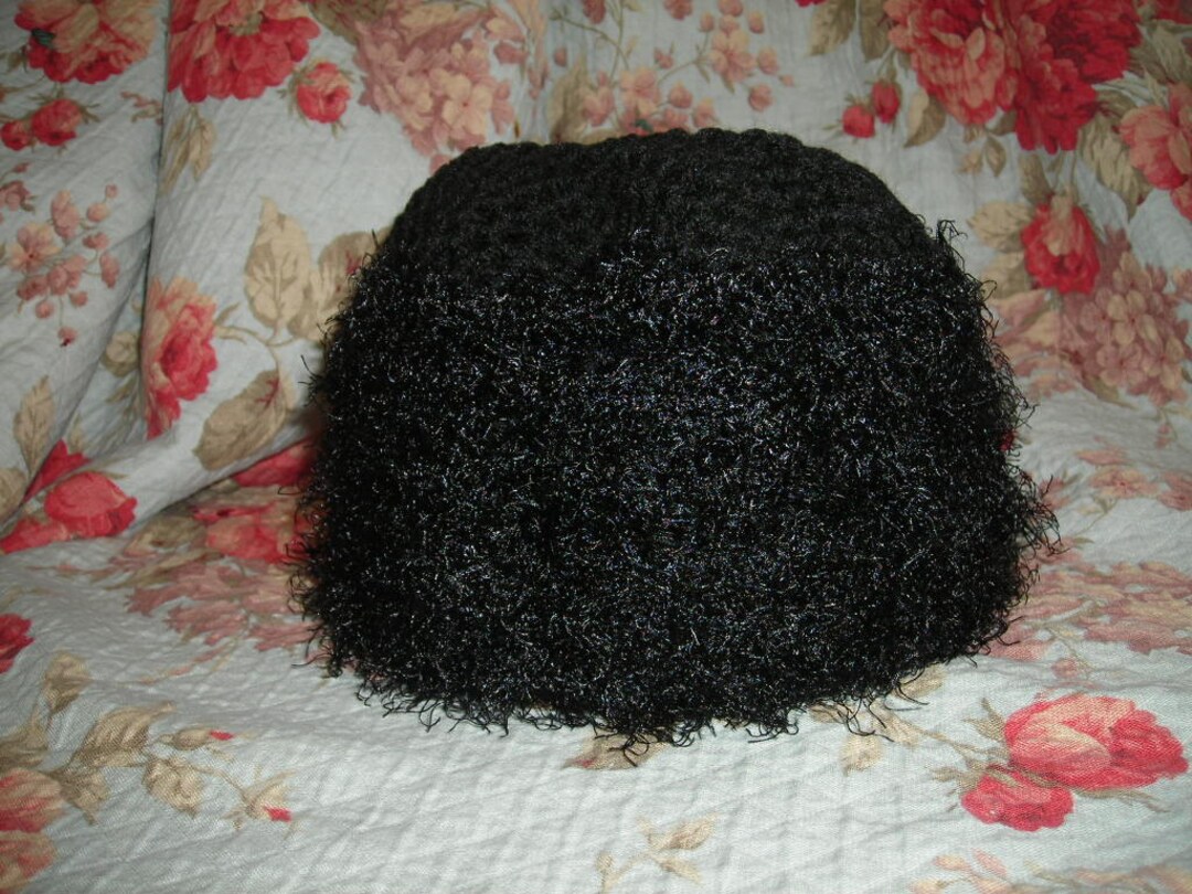 Crocheted Black Pillbox Hat for Women - Etsy