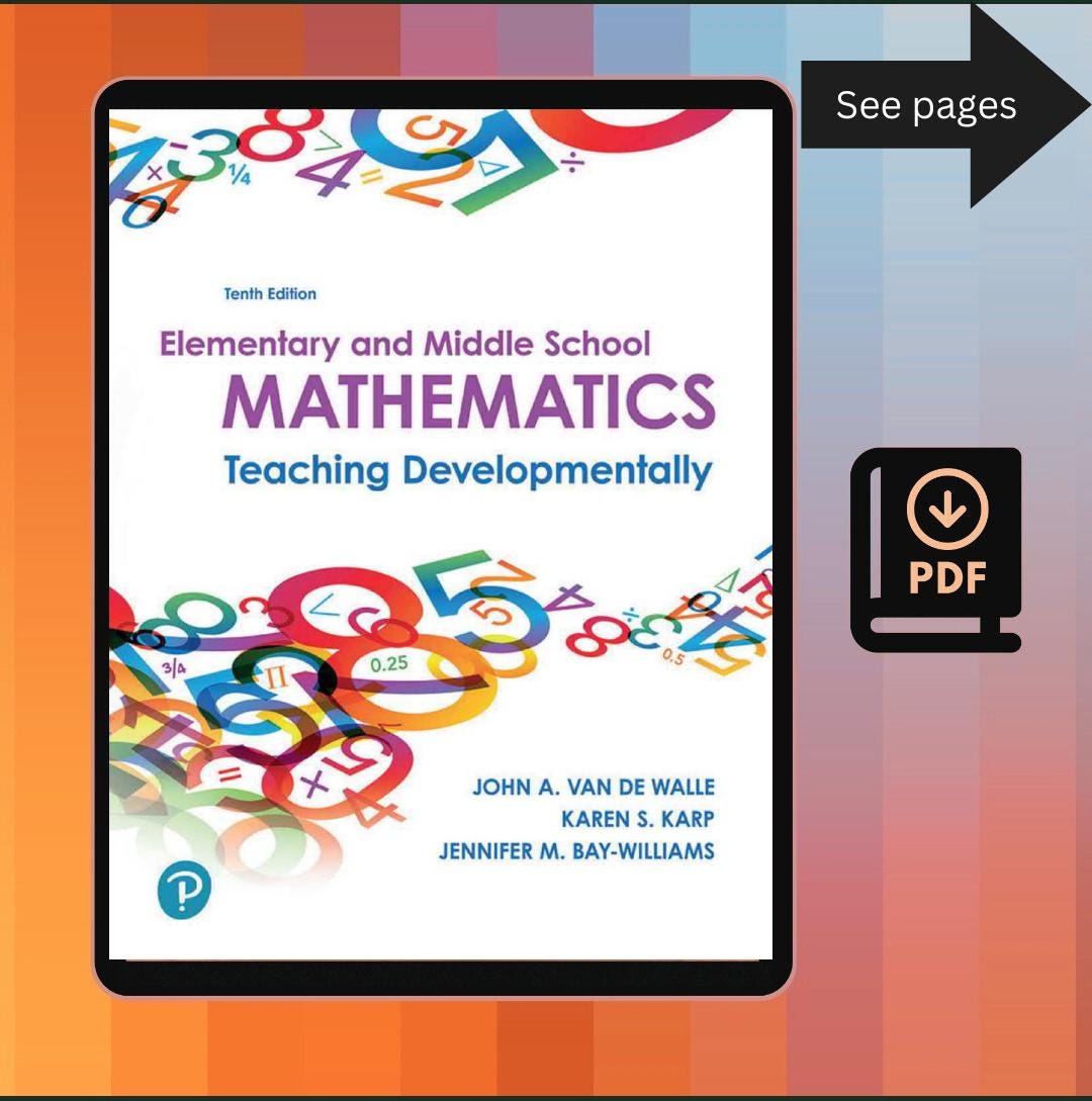 Elementary and Middle School Mathematics Teaching Developmentally 10th ...