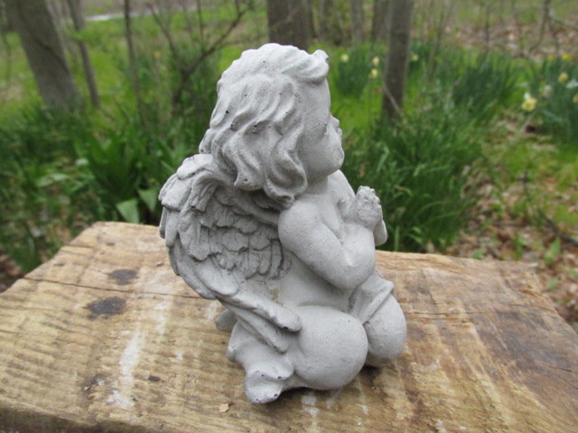 4 1/2 Tall Cement Angel Garden Art Concrete Hope Statue - Etsy