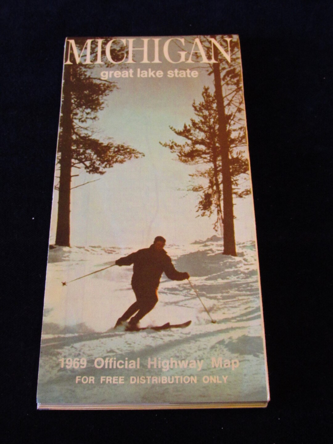 Actual Original Vintage Official 1969 Michigan Highway State Road Map ...