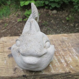 6 1/2" Long Happy Fish Tail up Garden Art Cement Concrete Statue Pond ...