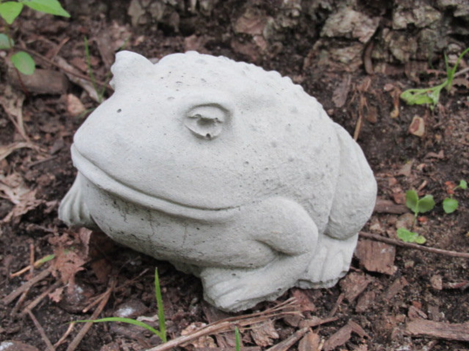 3 1/2" Tall Cement Wide Mouth Frog Garden Concrete Statue Statuary - Etsy