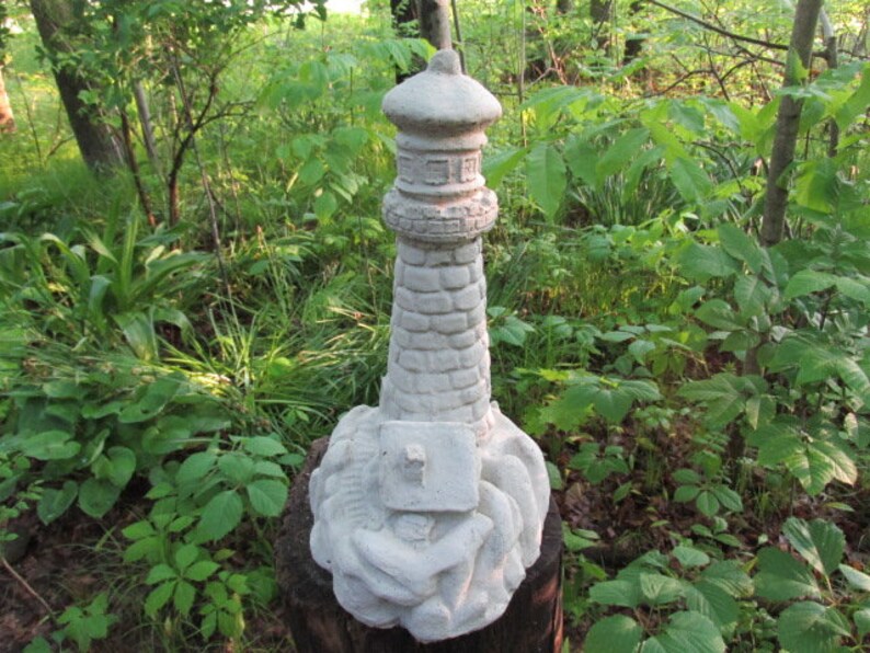 15 Tall Cement Lighthouse Concrete Garden Art Statue | Etsy