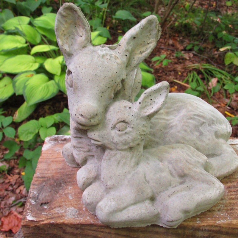 Concrete Deer Statues - Etsy