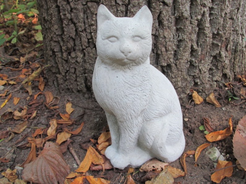 10 Tall Cement Sitting up Kitten Cat Garden Art Concrete - Etsy