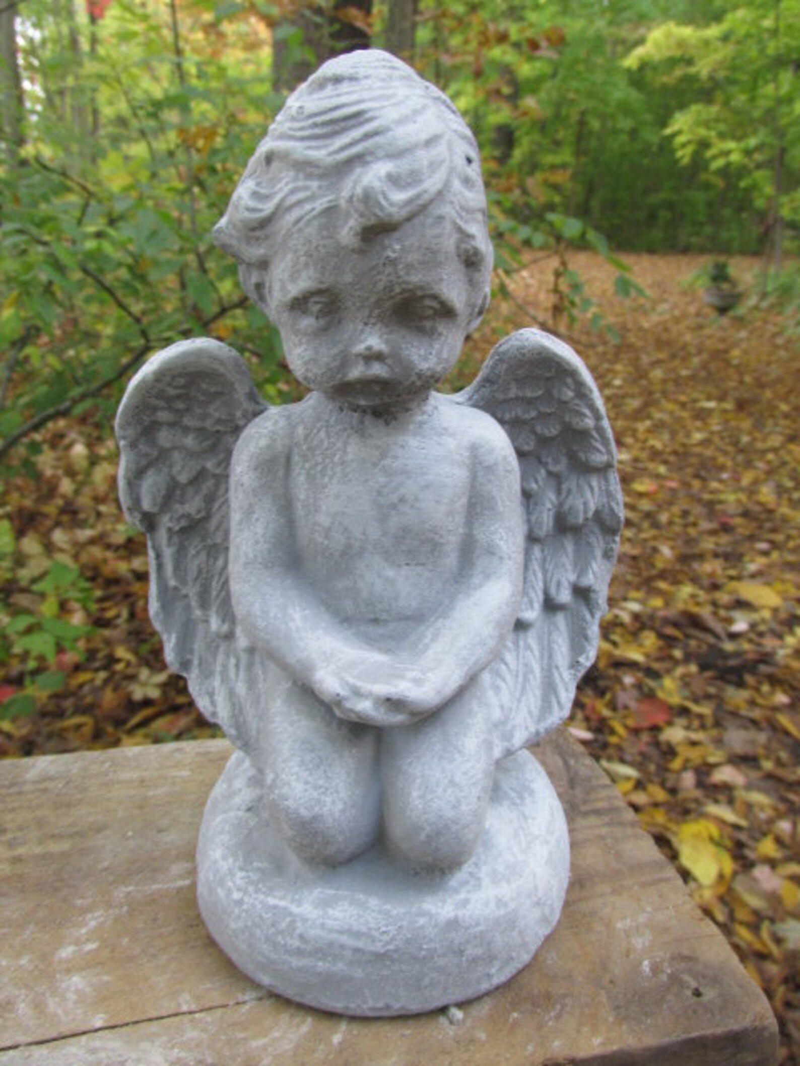 Cement Angel Hope Statue 8 Garden Art of Concrete so | Etsy