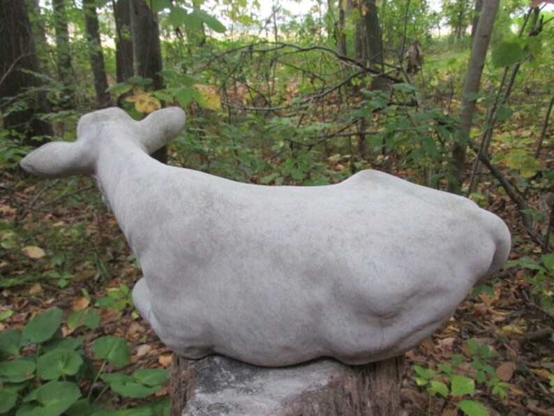 18 Cement Resting Cow Garden Art Concrete Statue Very - Etsy