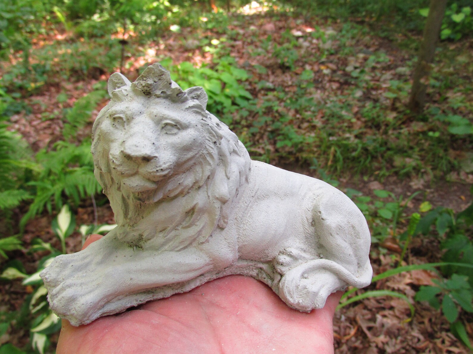 6 Cement Lion Lying Down Garden Art Concrete Statue Leo - Etsy