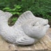 6 1/2" Long Happy Fish Tail up Garden Art Cement Concrete Statue Pond ...