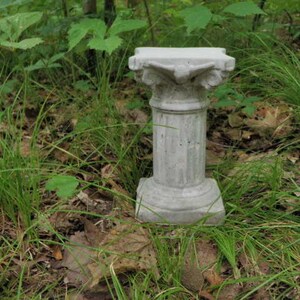 8 1/2" Tall Cement Pedestal Stand Garden Statue Concrete - Etsy