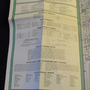 Actual Original Vintage Official July 1 1950 Michigan Highway State ...