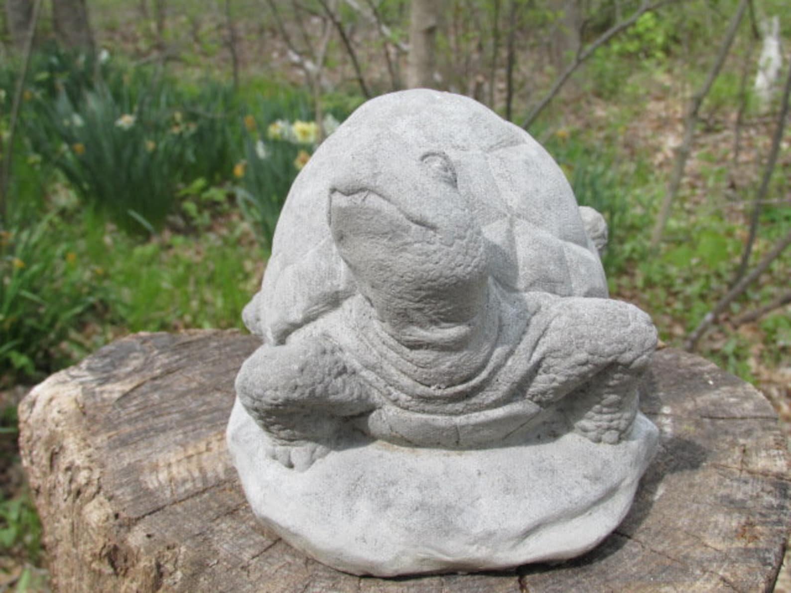 7 Long Cement Turtle Garden Art Concrete Statue Lawn - Etsy