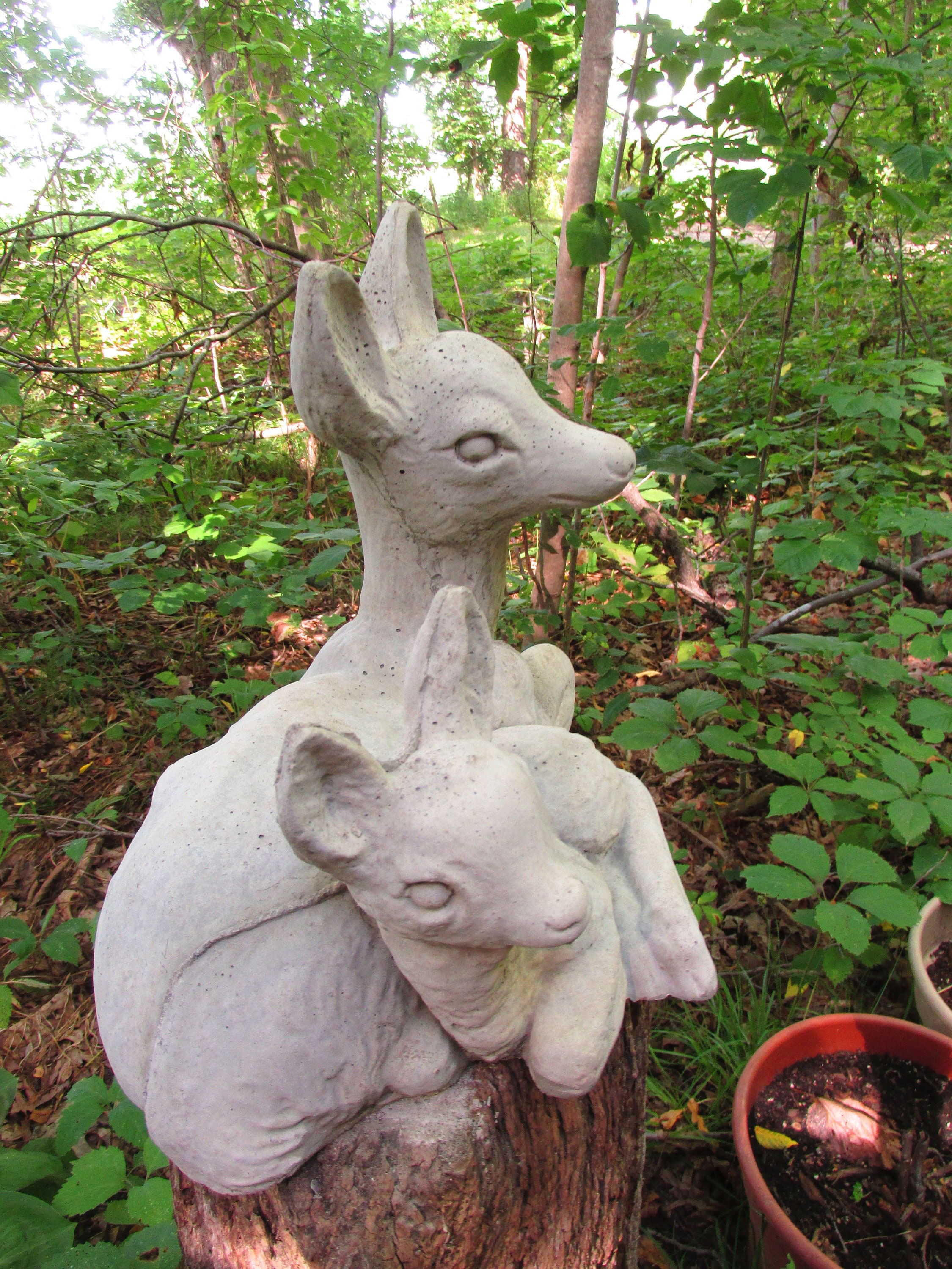 15 Cement Lying Deer Doe and Fawn Concrete Garden Art - Etsy