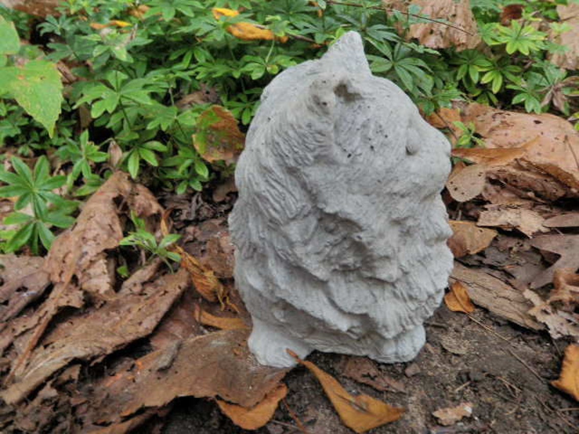 8 Long Cement Lying Cat Kitten Garden Art Concrete | Etsy