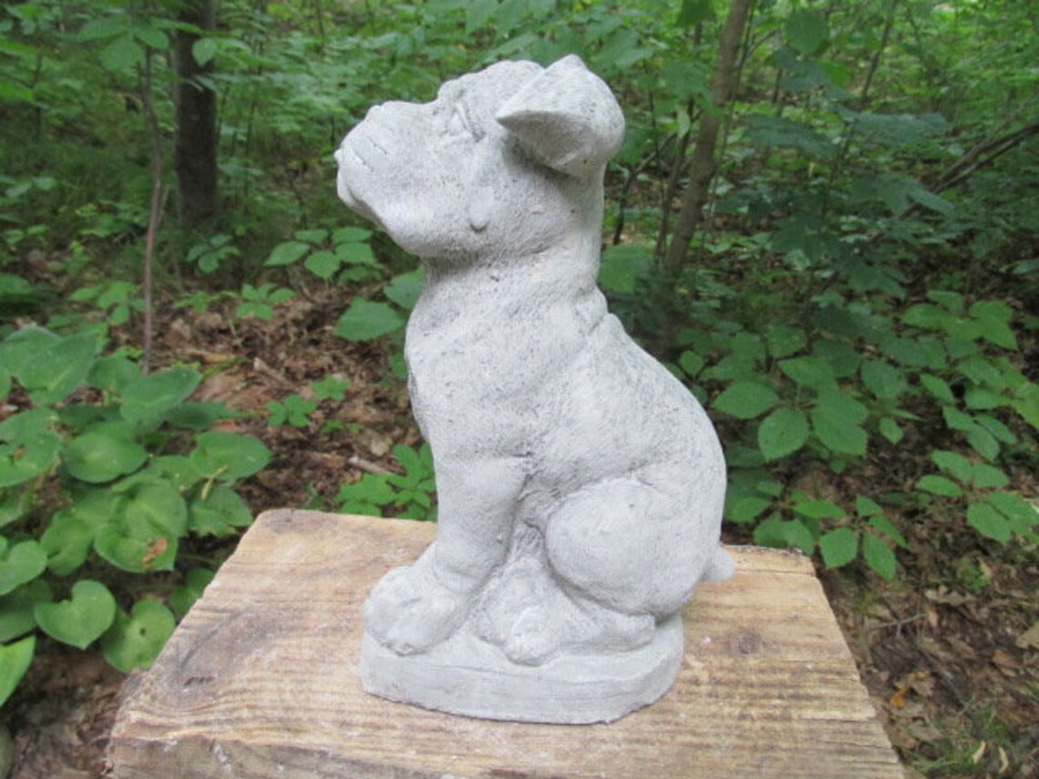 8 Tall Cement Boxer Puppy Dog Garden Art Concrete Statue | Etsy
