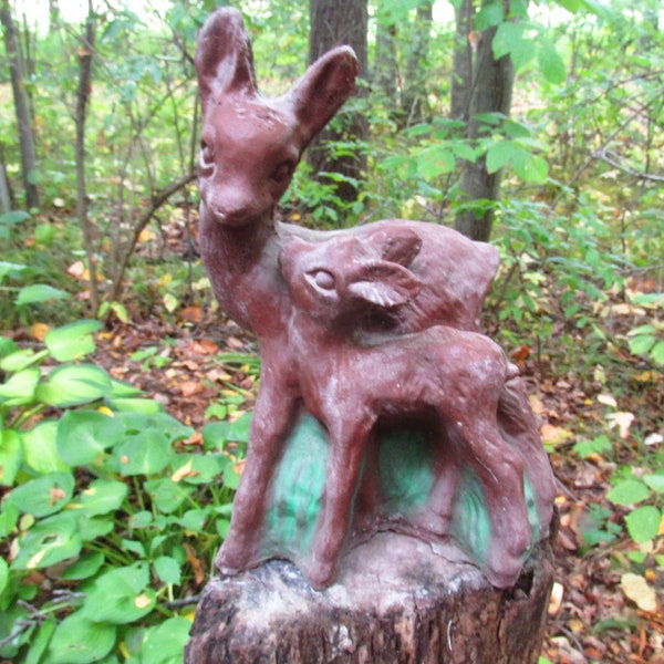 Concrete Garden Statues Deer - Etsy