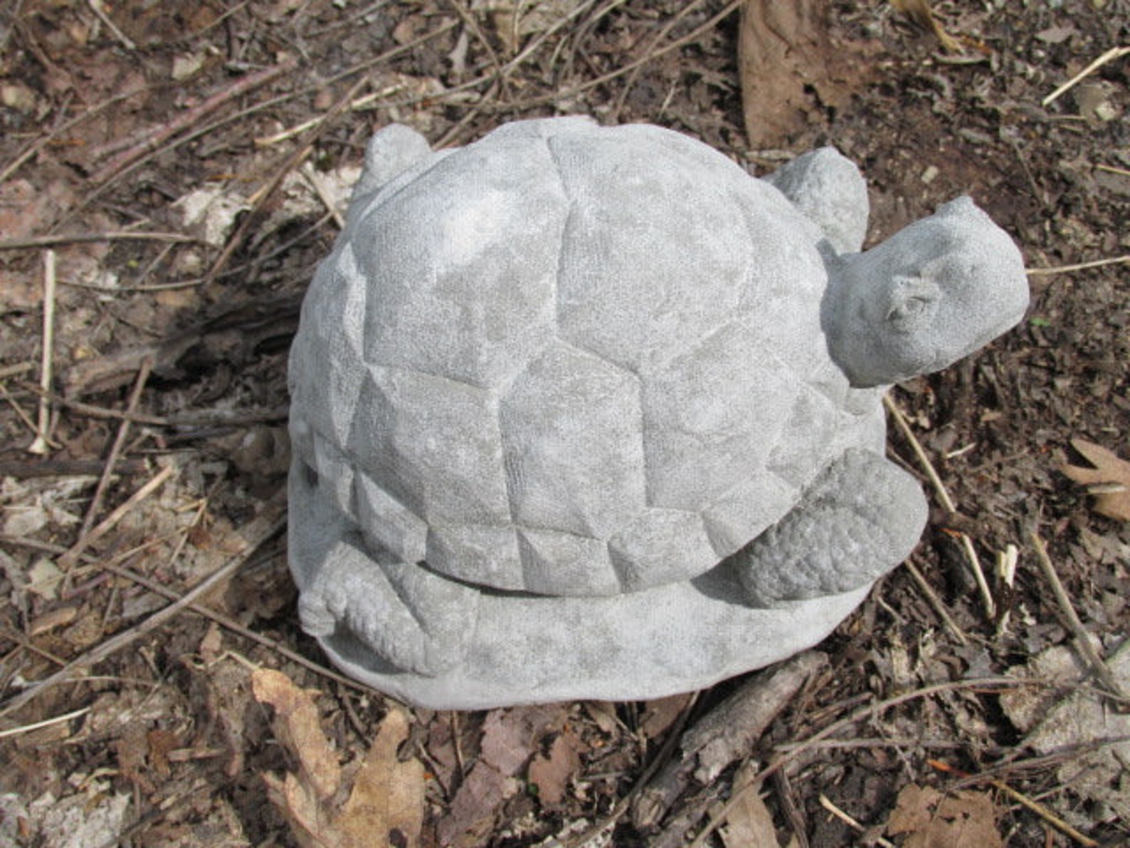 7 Long Cement Turtle Garden Art Concrete Statue Lawn | Etsy