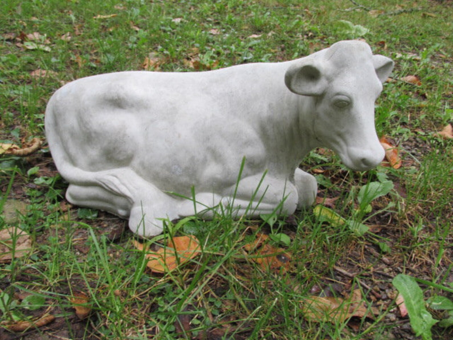 18 Cement Resting Cow Garden Art Concrete Statue Very - Etsy