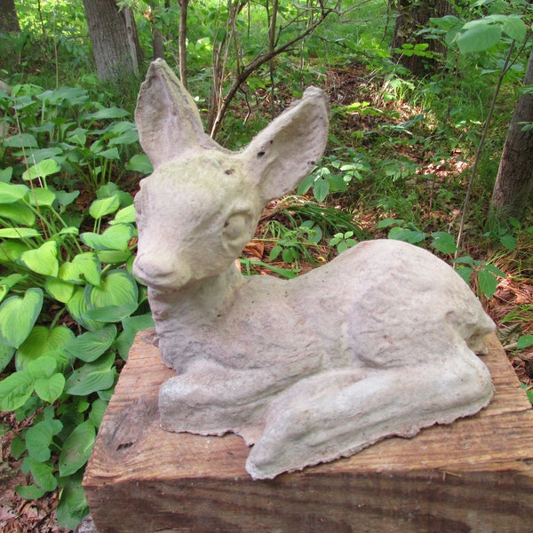 Concrete Deer Statues - Etsy