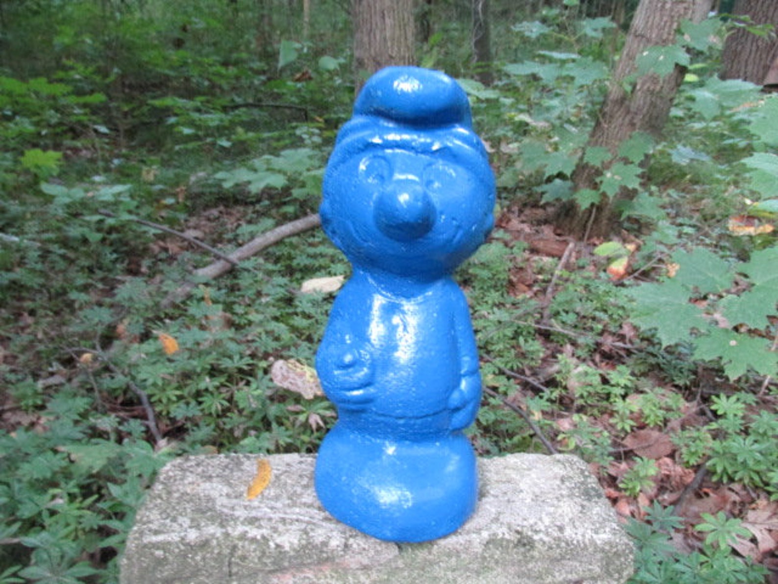 10 1/2 Tall Cement Smurf Garden Art Concrete Statue | Etsy