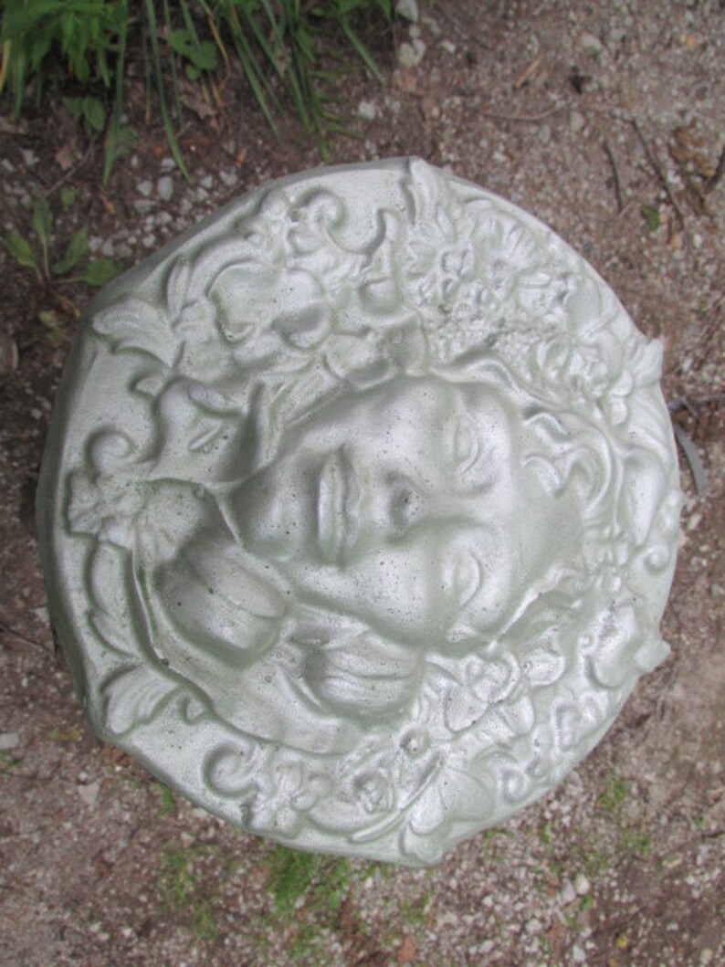 10 Cement Forest Fairy Lady Woman Face Silver Plaque | Etsy
