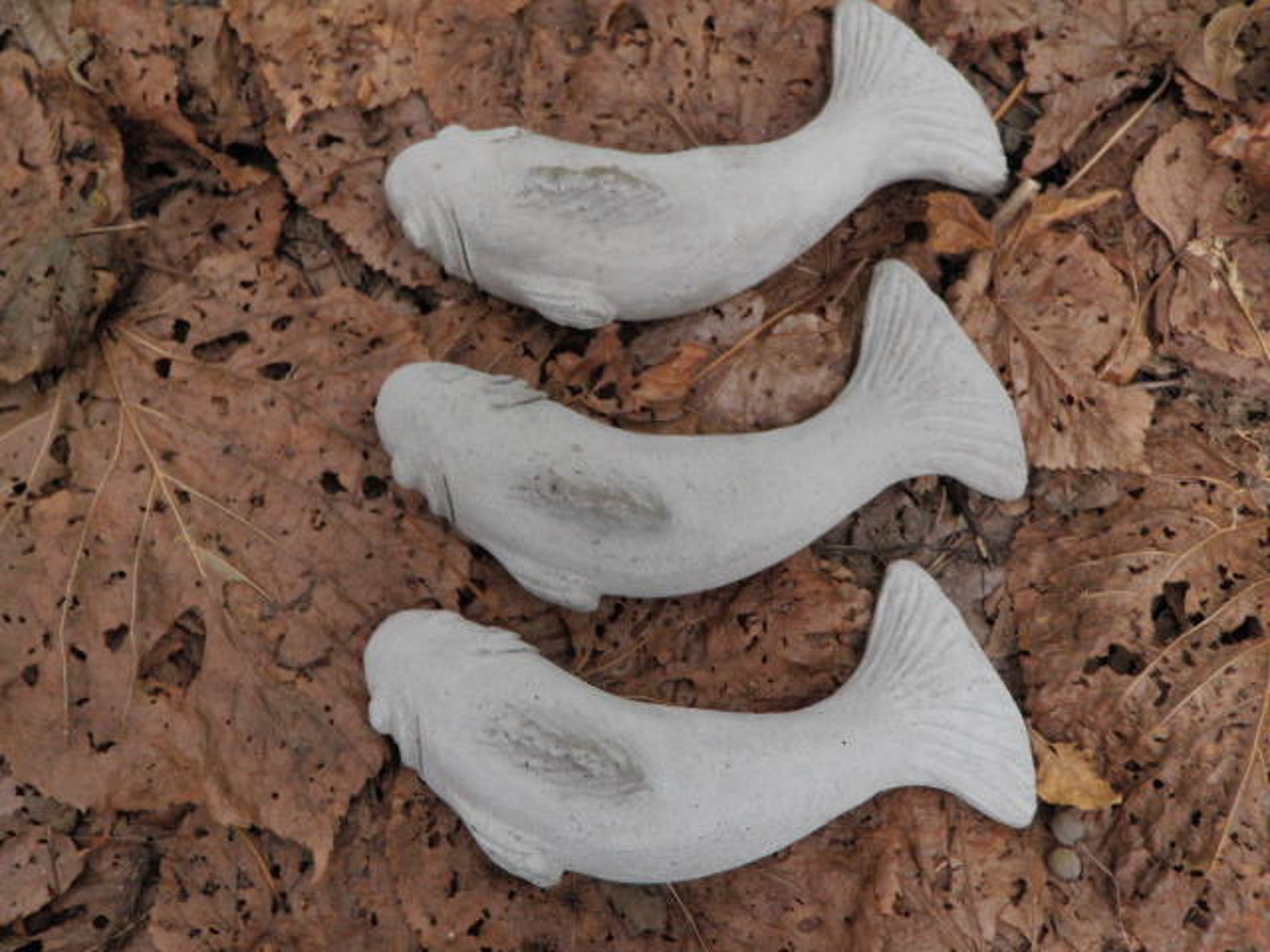 Cement 6 Long Fish Lot of 3 Garden Art Concrete Statue - Etsy