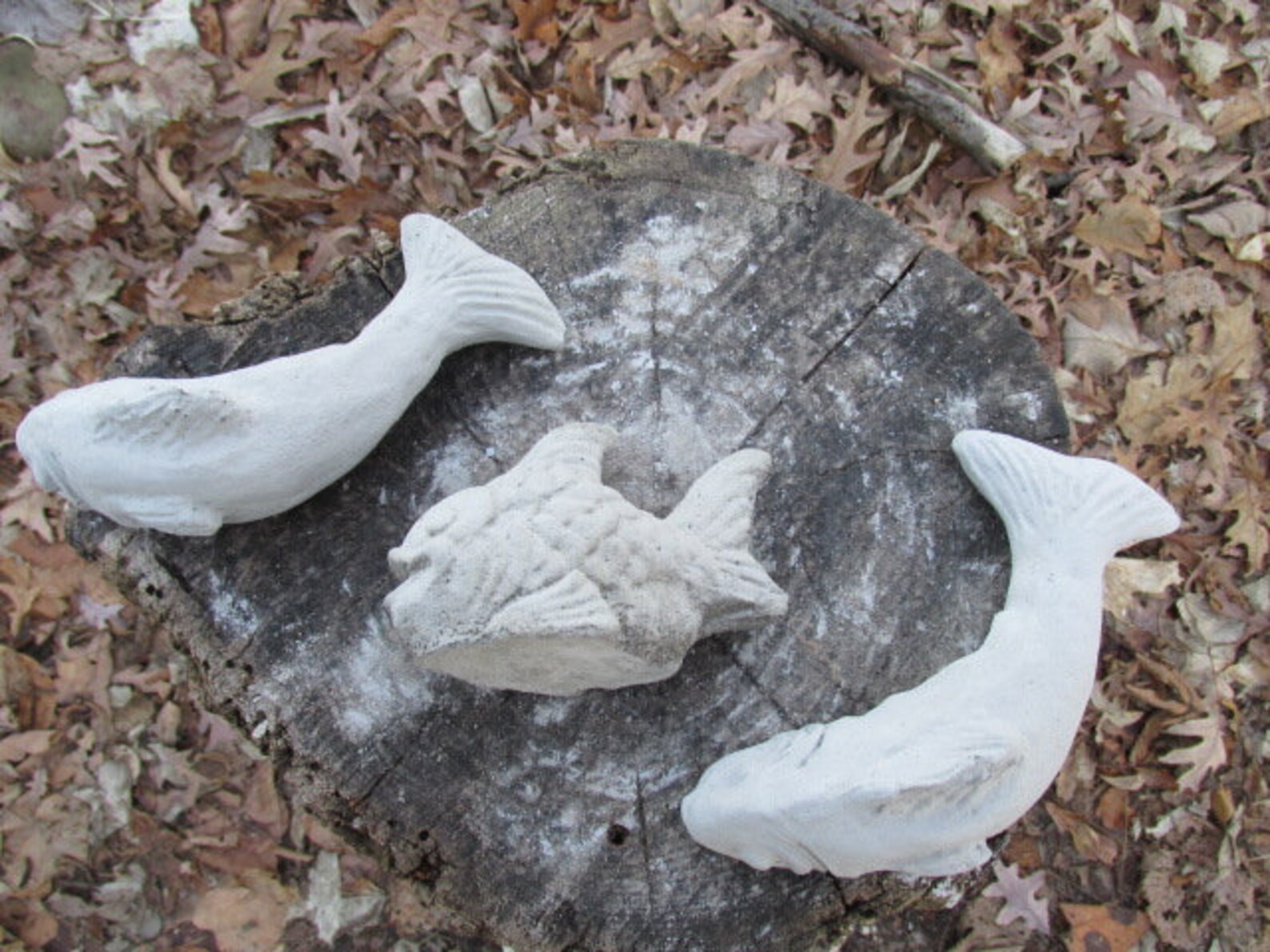 4 6 1/2 Long Cement Fish Lot of 3 Garden Art - Etsy