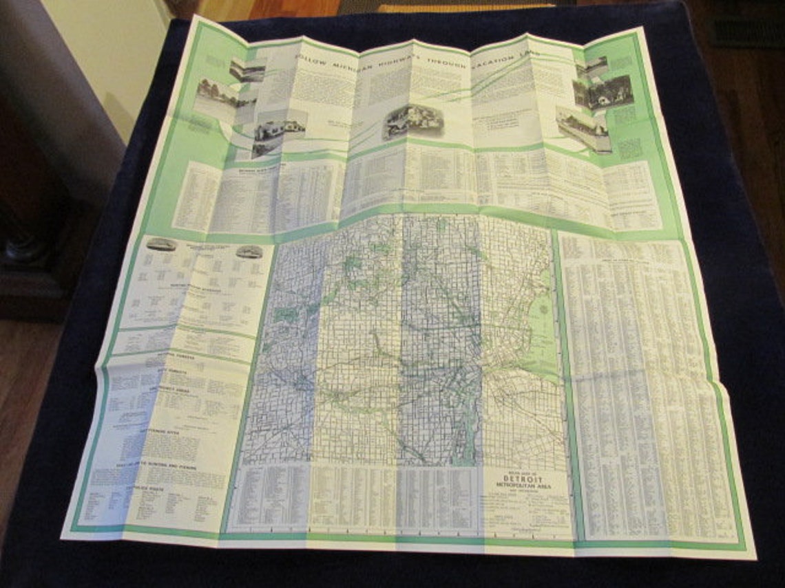 Actual Original Vintage Official July 1 1950 Michigan Highway - Etsy