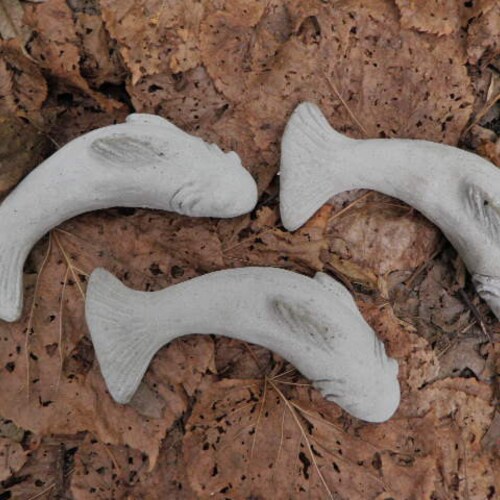 6 1/2 Long Happy Fish Tail up Garden Art Cement Concrete | Etsy