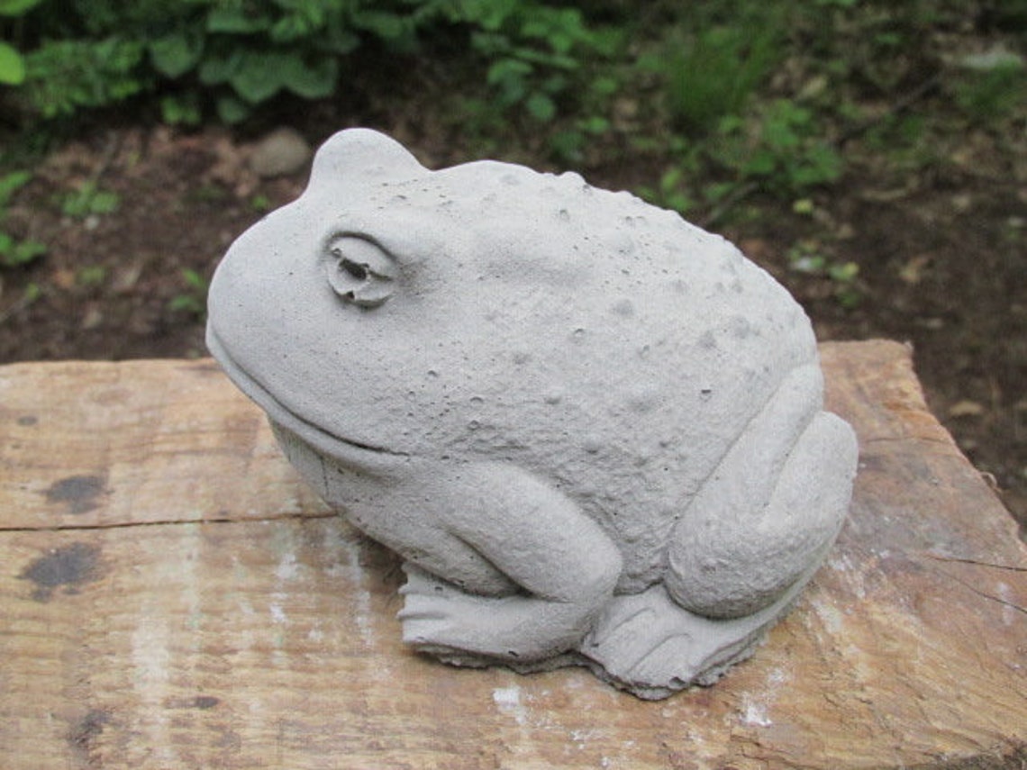 3 1/2 Tall Cement Wide Mouth Frog Garden Concrete Statue - Etsy
