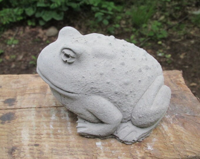 3 1/2" Tall Cement Wide Mouth Frog Garden Concrete Statue Statuary - Etsy