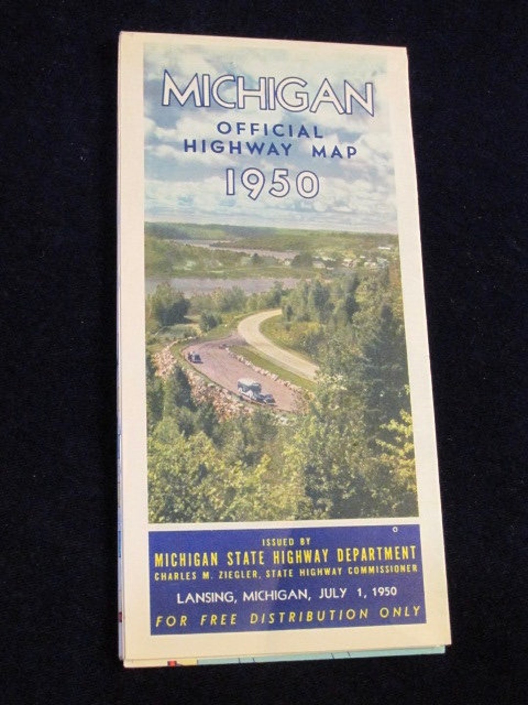 Actual Original Vintage Official July 1 1950 Michigan Highway State ...