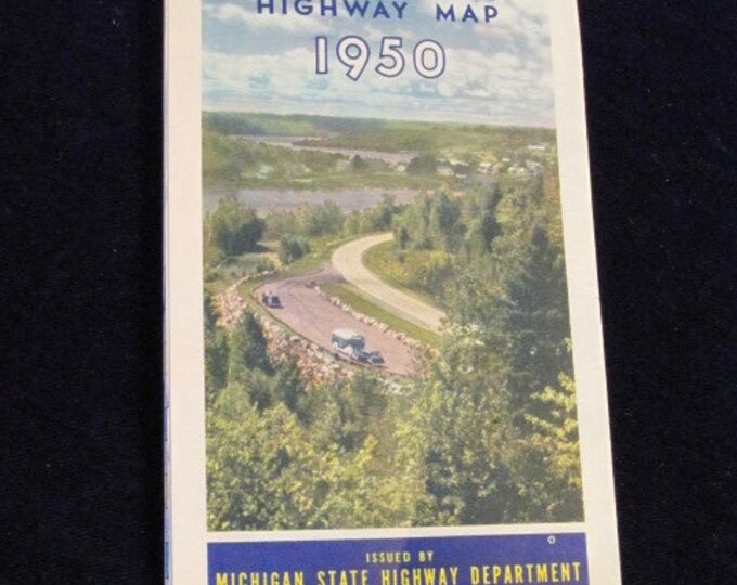 Actual Original Vintage Official July 1 1950 Michigan Highway State ...
