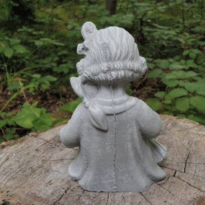 Antiqued Cement 6" Tall Girl Reading Book Child Garden Art Concrete ...