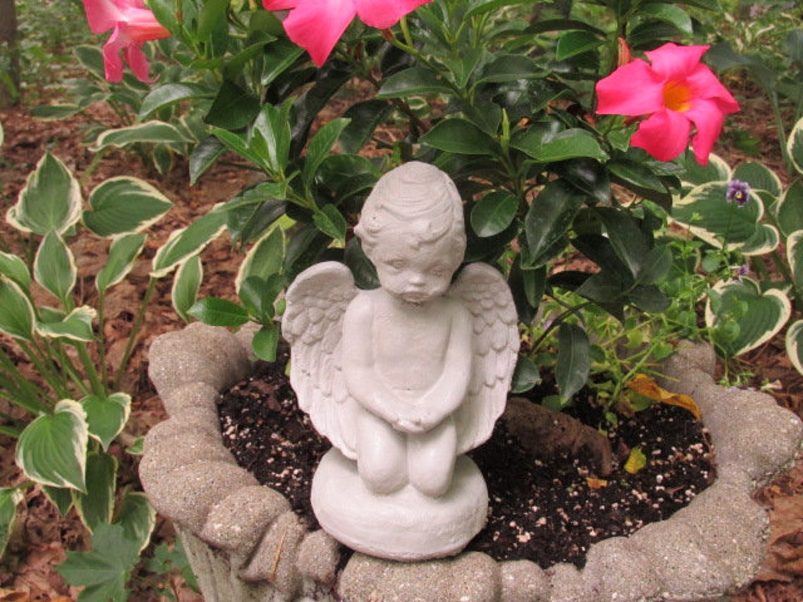 Cement Angel Hope Statue 8 Garden Art of Concrete so | Etsy