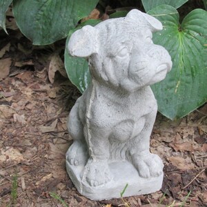 8 Tall Cement Boxer Puppy Dog Garden Art Concrete Statue Pet Memorial ...