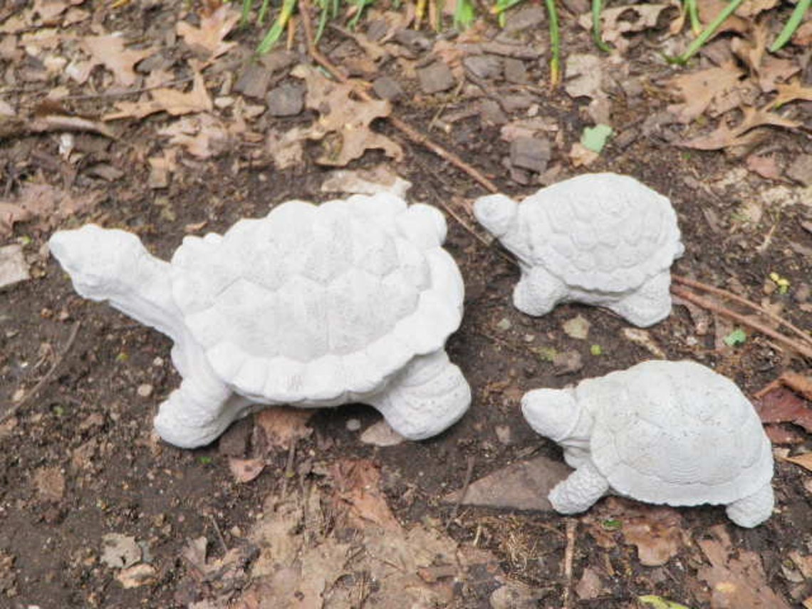 4 1/28 Long Cement Turtle Lot of 3 Garden Art - Etsy