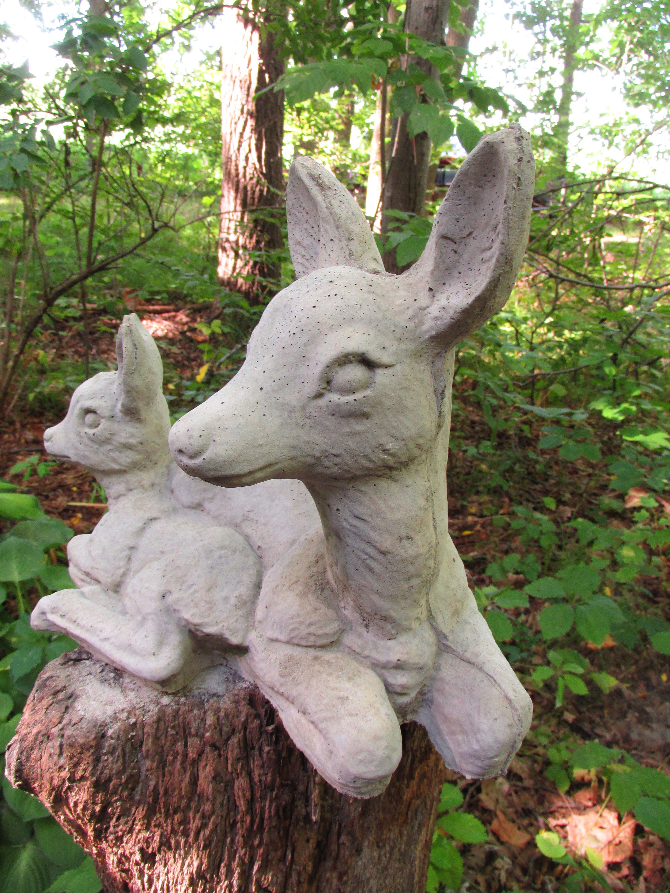 15 Cement Lying Deer Doe and Fawn Concrete Garden Art - Etsy