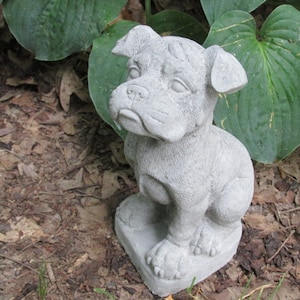 8 Tall Cement Boxer Puppy Dog Garden Art Concrete Statue - Etsy