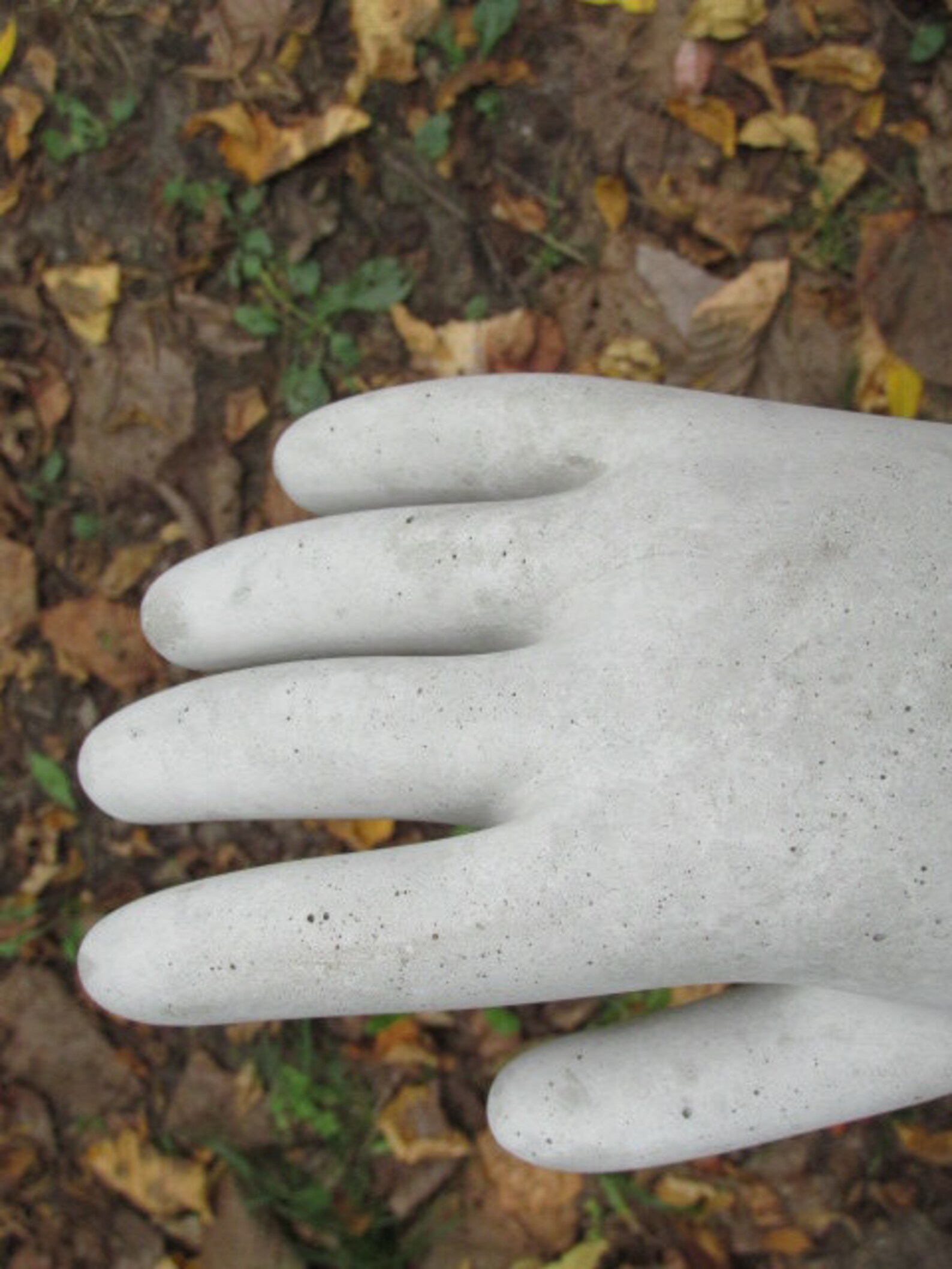 10" Tall Cement Halloween Hand Garden Yard Art Statue Concrete Spooky ...